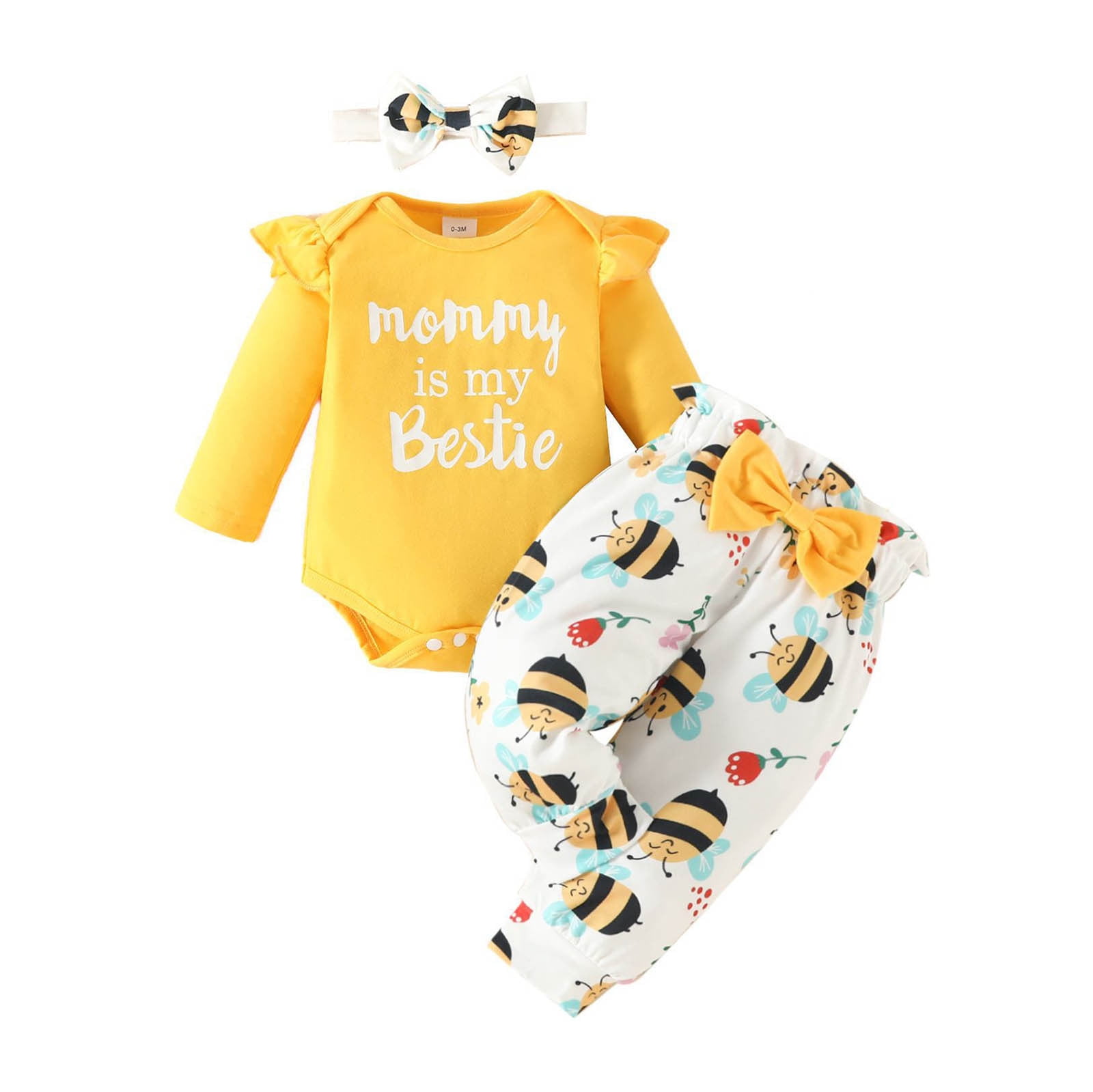 Fshinging Boys Girls Long Sleeve Letter Romper Bodysuit Cartoon Prints ...