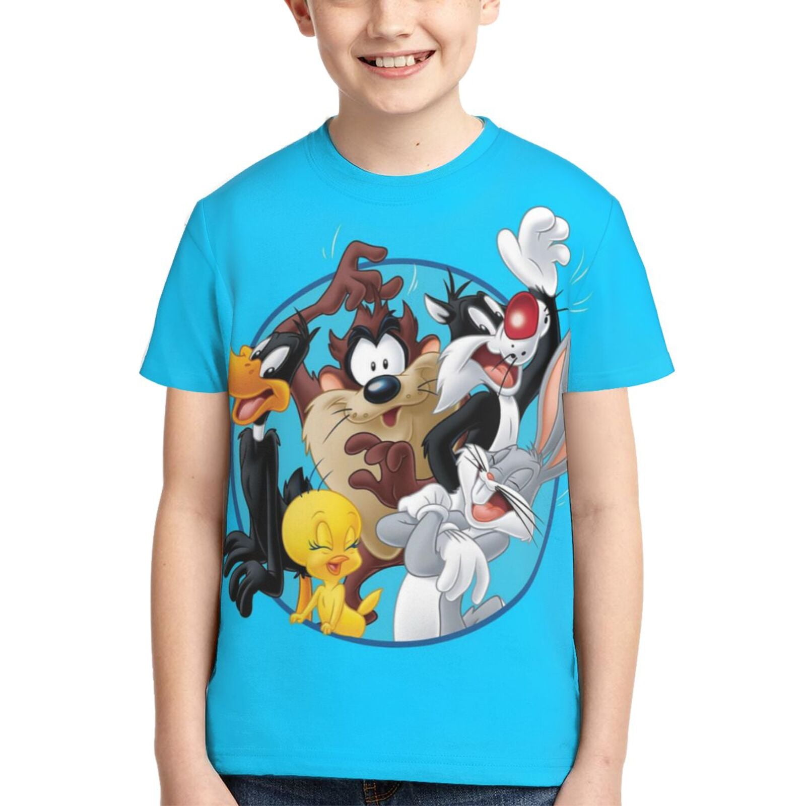 Boys Girls Loo-Ney,Toon T-Shirts 3d Printed Novelty Short Sleeve Shirts Kids Youth Game Cartoon ...