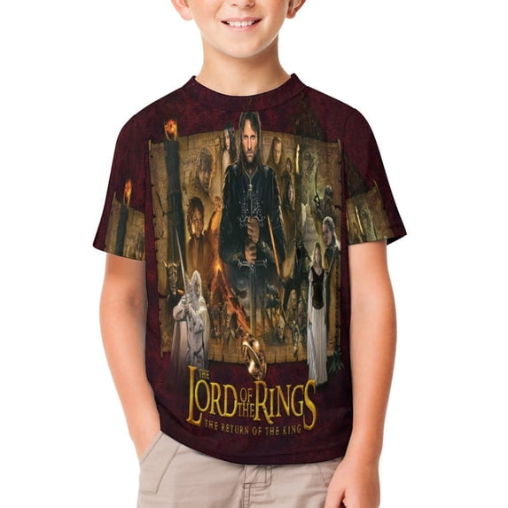 Boys Girls Lord of Ring2 T-Shirt Crewneck Short Sleeve Tee Shirt Tops ...