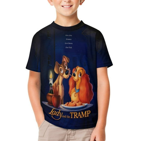 Boys Girls Lovely Dog The Tra-,m T-Shirt 3D Graphic Crewneck Short ...