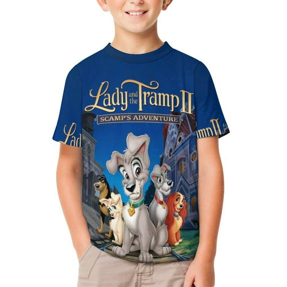 Boys Girls Lovely Dog The Tra-,m T-Shirt 3D Graphic Crewneck Short ...