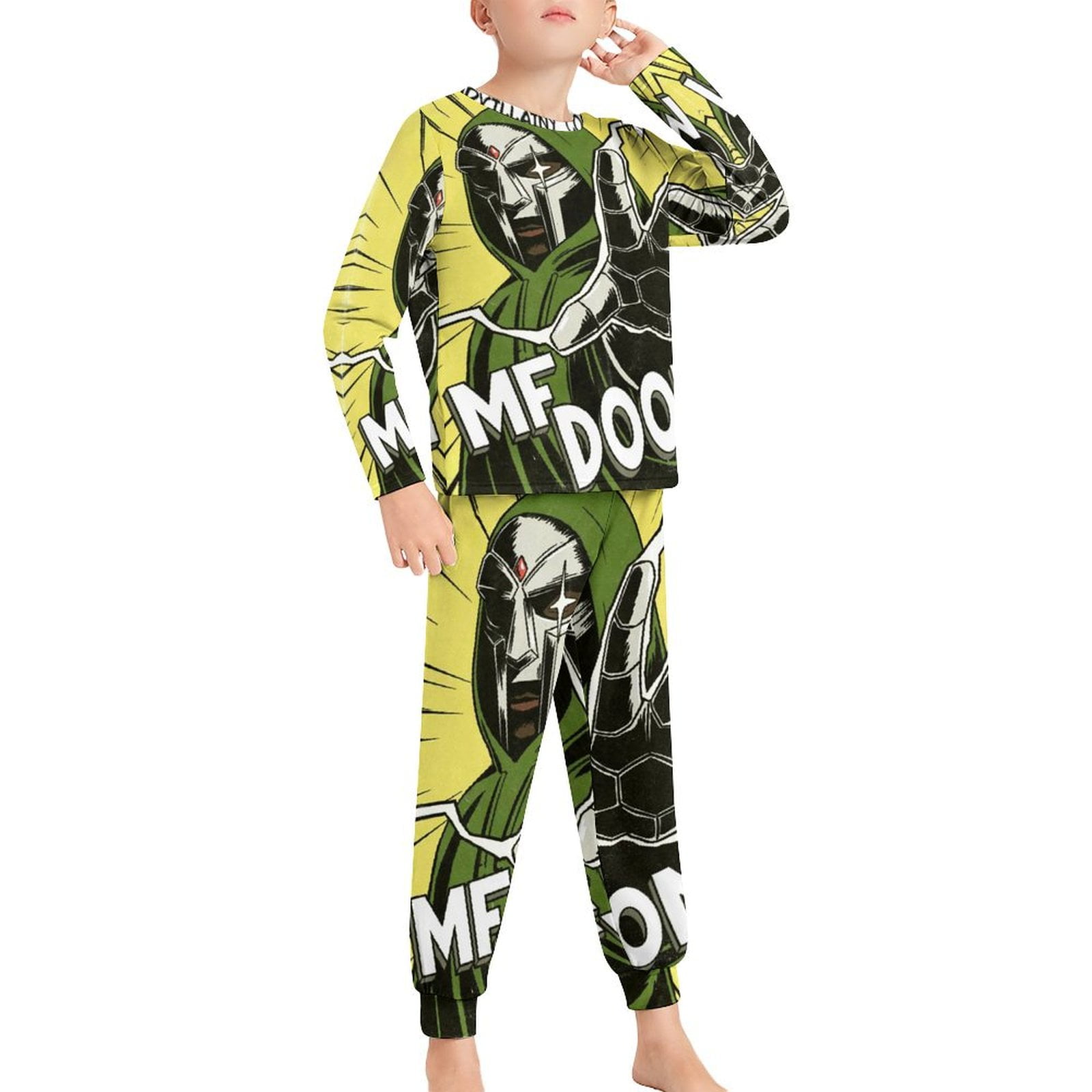 Boys Girls Mf Doom Costumes Kids Pajamas Set Tee Shirt Pants Set ...