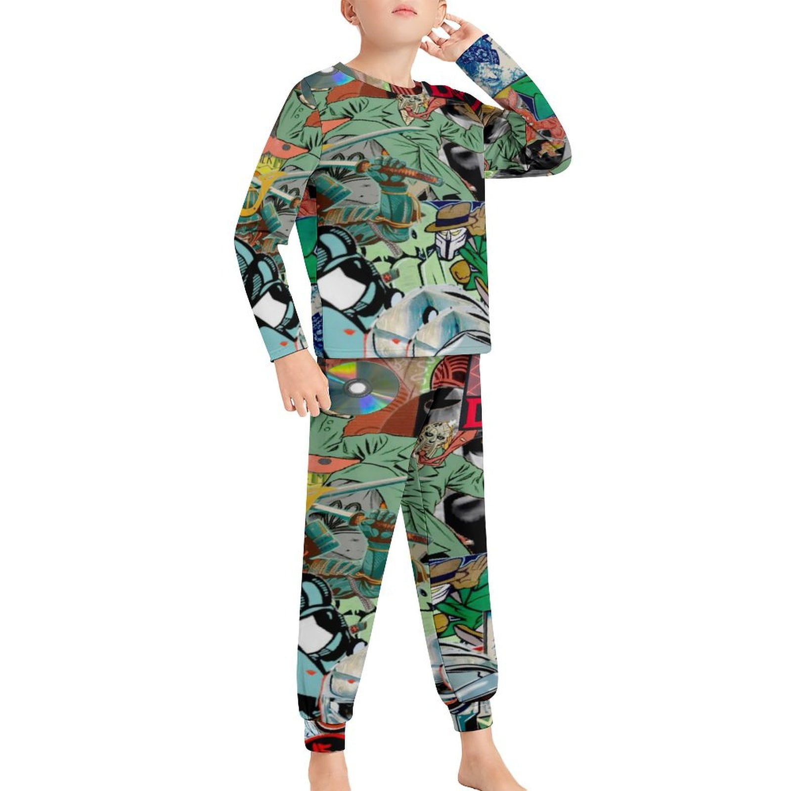 Boys Girls Mf Doom Costumes Kids Pajamas Set Tee Shirt Pants Set ...