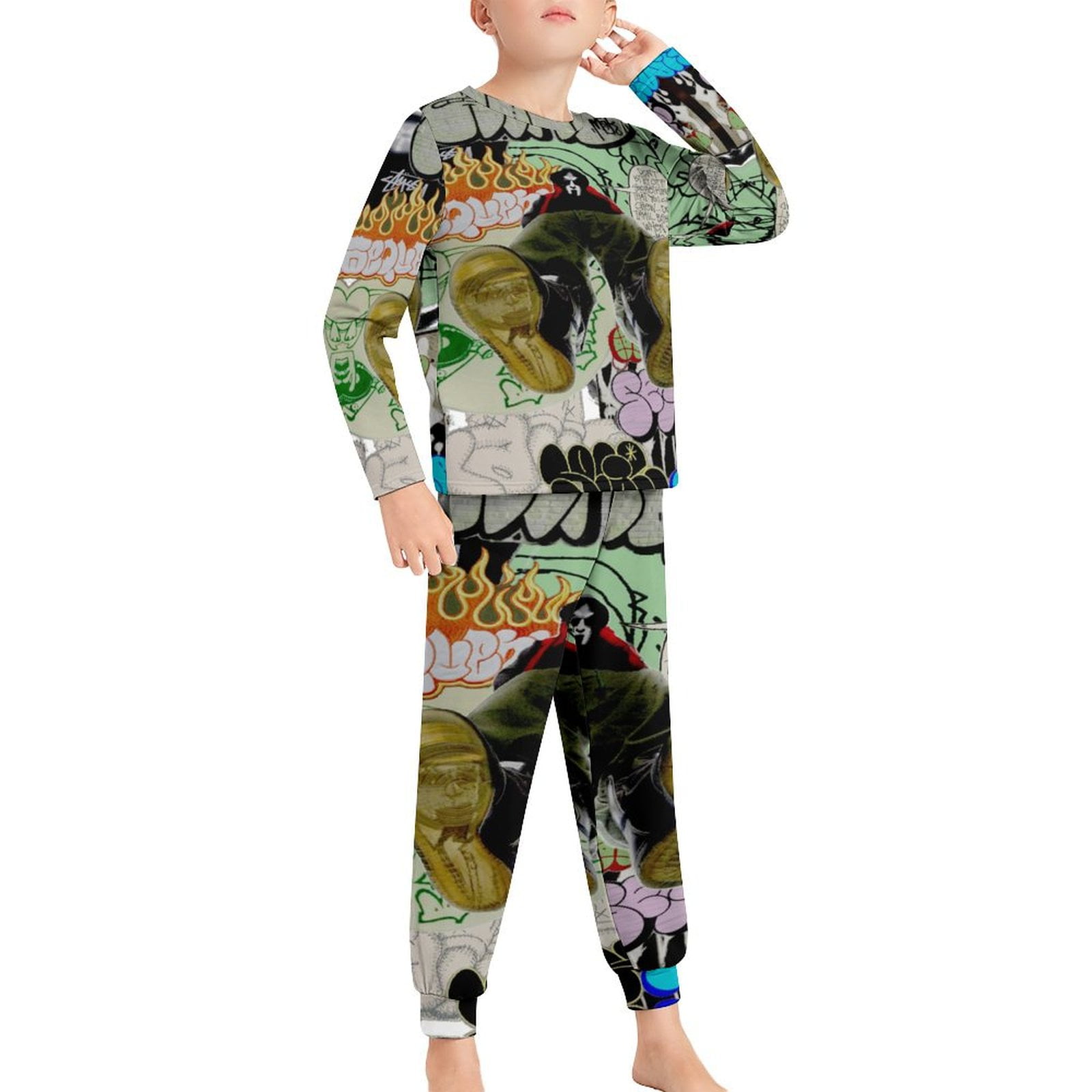 Boys Girls Mf Doom Costumes Kids Pajamas Set Tee Shirt Pants Set ...