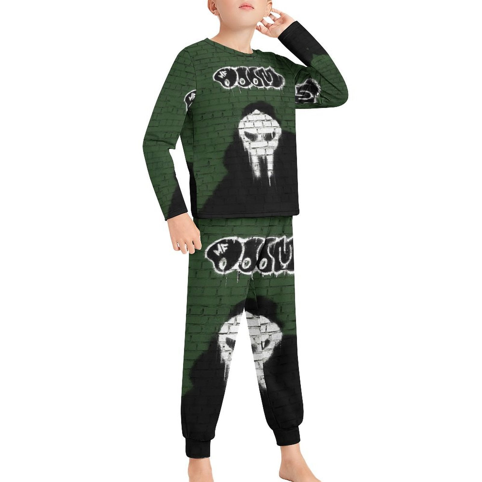 Boys Girls Mf Doom Costumes Kids Pajamas Set Tee Shirt Pants Set ...