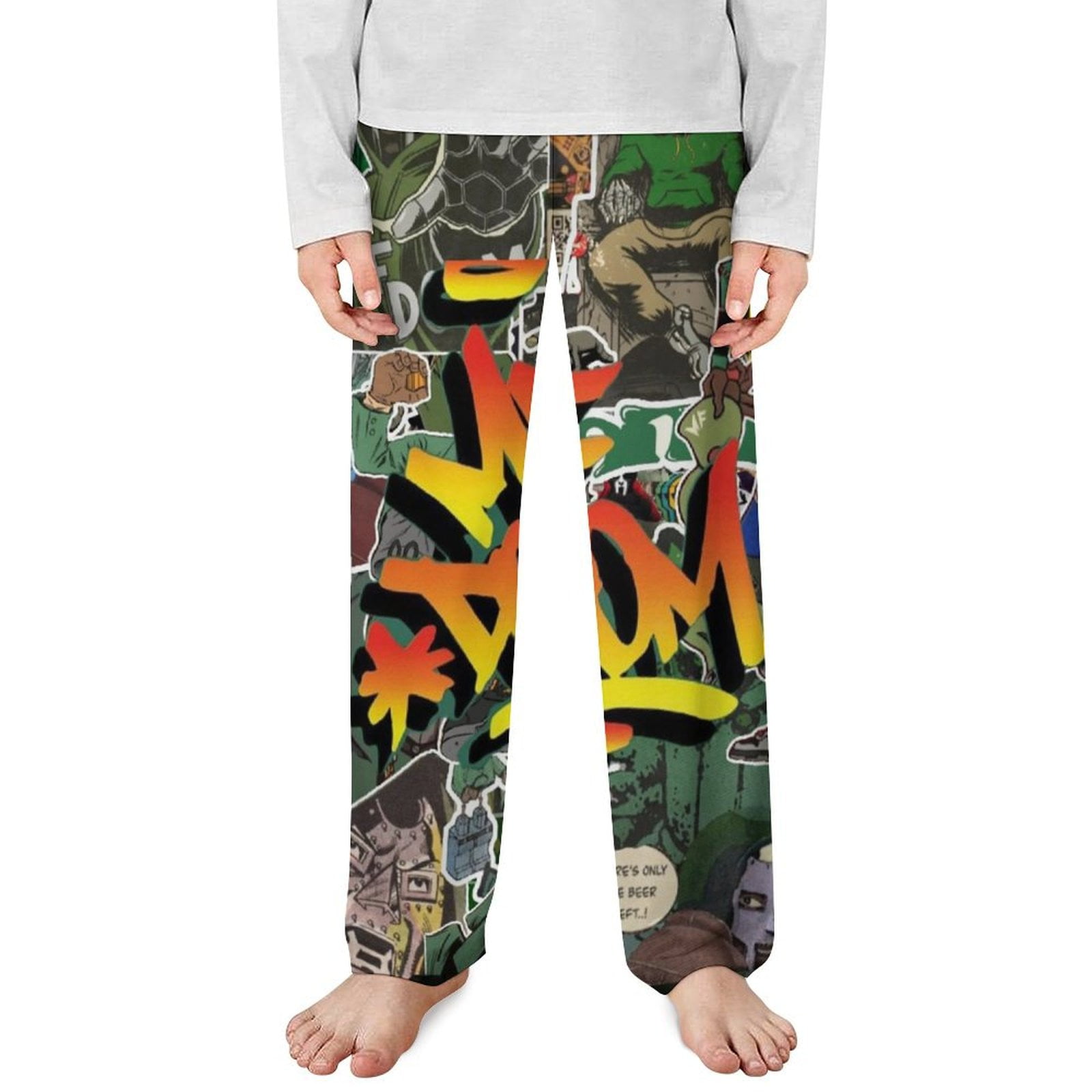 Boys Girls Mf Doom Pajama Pants Cartoon Casual Lounge PJ Bottoms with ...