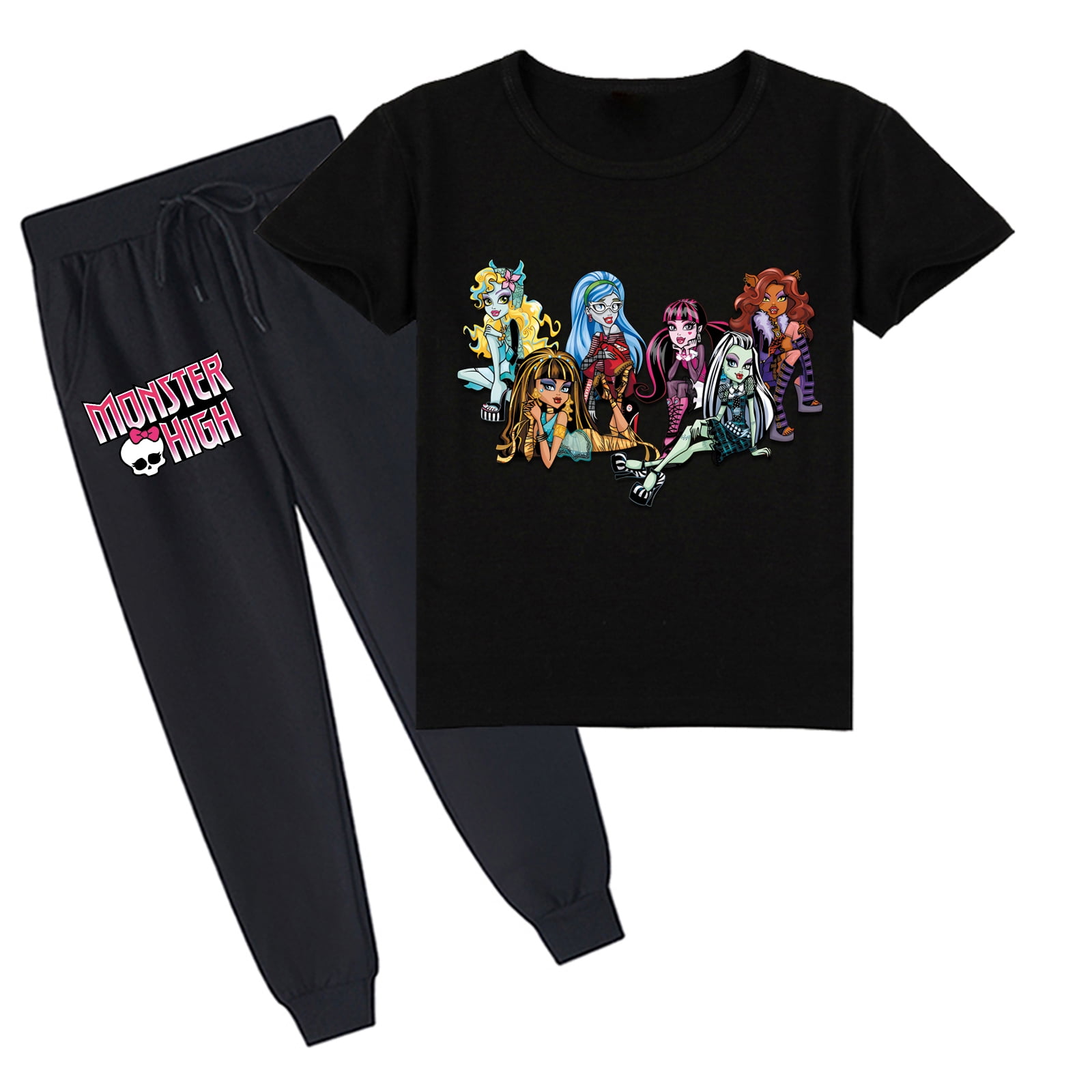 Boys & Girls Monster High Crew Neck Cotton Short Sleeve T-shirt and ...