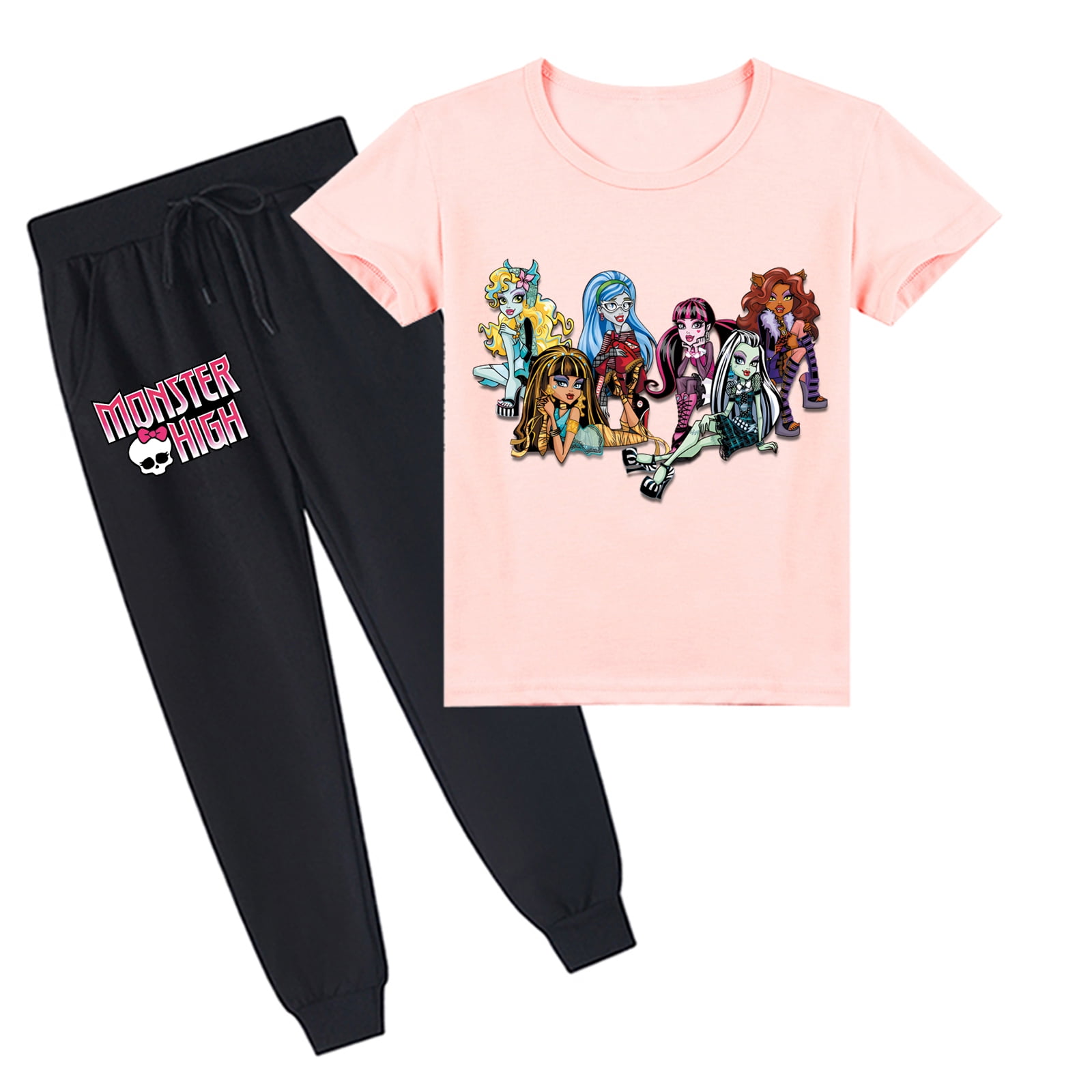Boys & Girls Monster High Crew Neck Cotton Short Sleeve T-shirt and ...