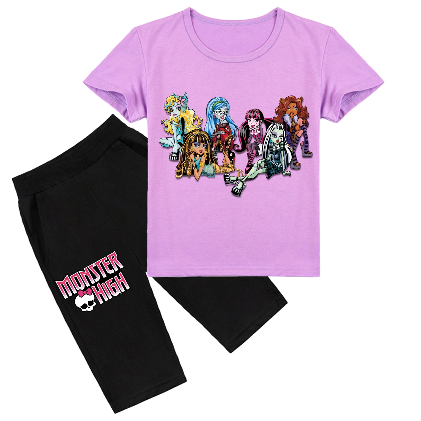 Boys & Girls' Monster High Crew Neck Cotton Short Sleeve T-shirt and ...