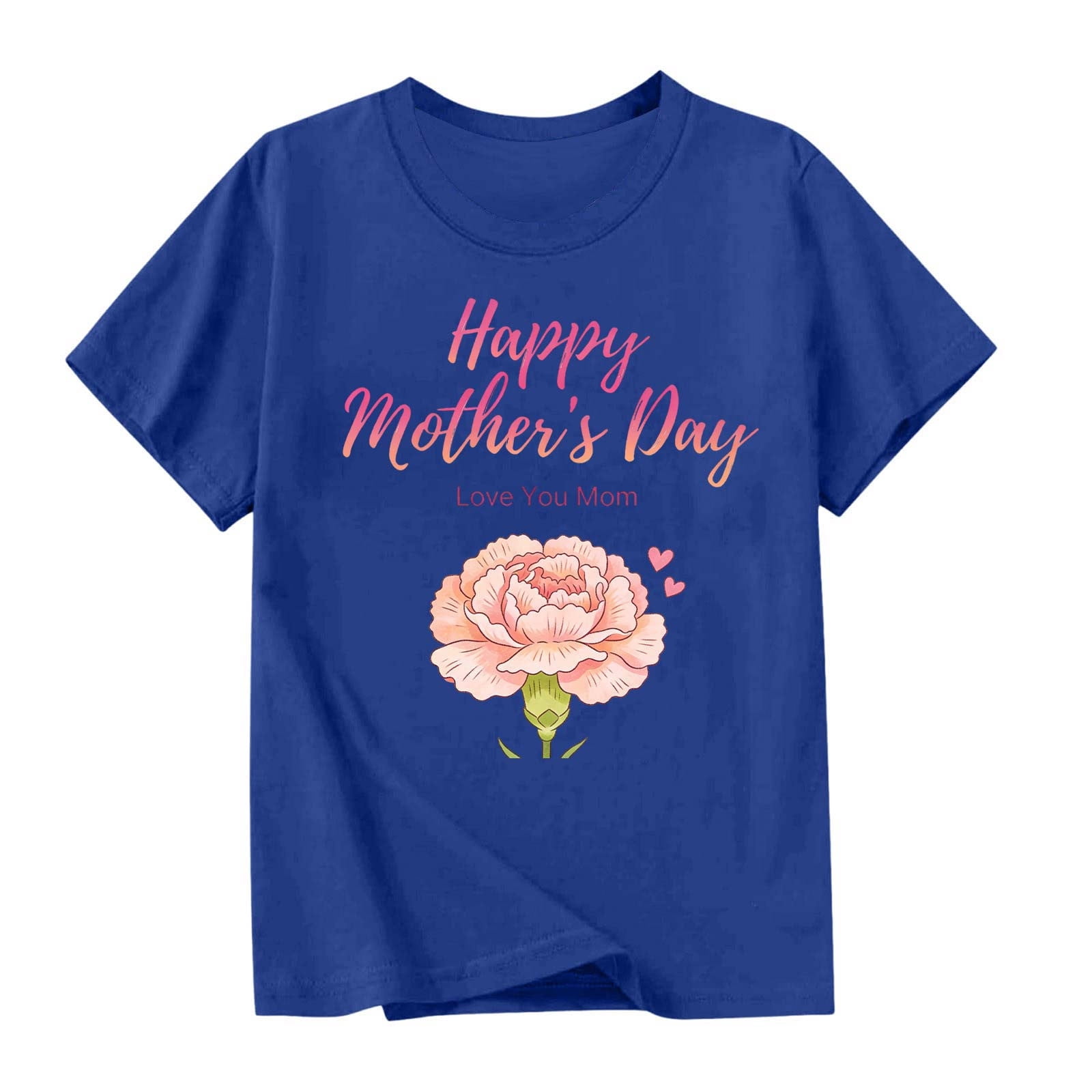 Boys & Girls Mother's Day Print T-Shirt Short Sleeve Crew Neck Shirt ...