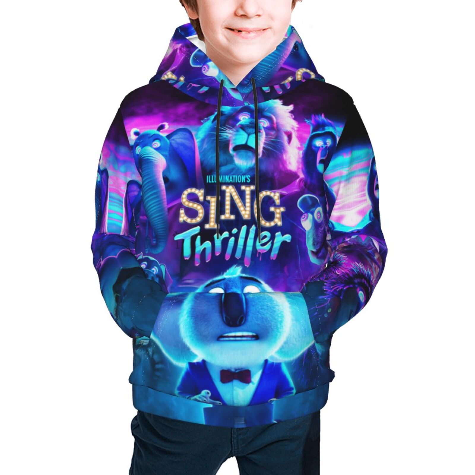 Boys Girls Movie Sing 2 Hoodie 3D Print Pullover Hooded Long Sleeve ...