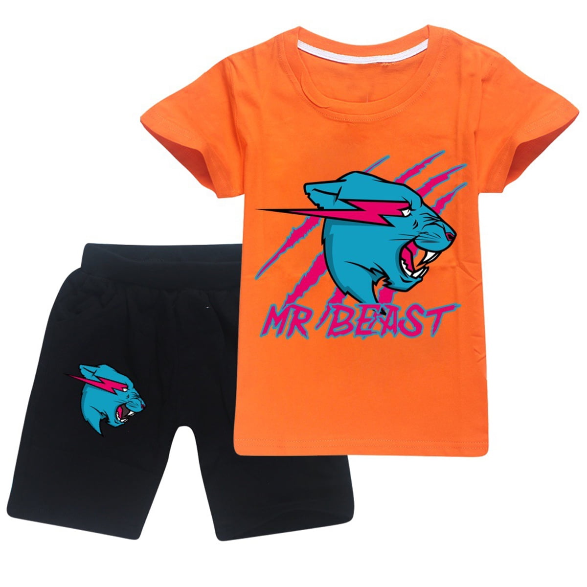 Boys Girls Mr Beasts Anime Cartoon Graphics Printed Costume T-Shirts ...