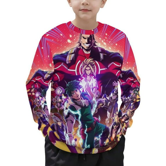 Boys Girls My Hero Acade-,mi Sweater Kids 3D Printed Pullover Jumpers ...