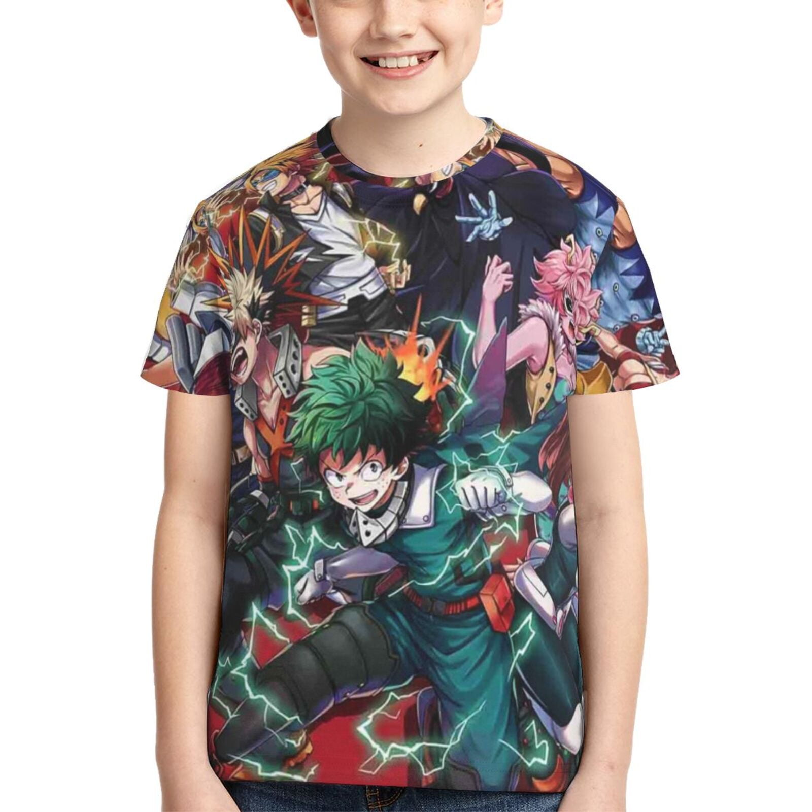 Boys Girls My Hero Academia Shirt Graphic T-Shirt Crewneck Short Sleeve ...