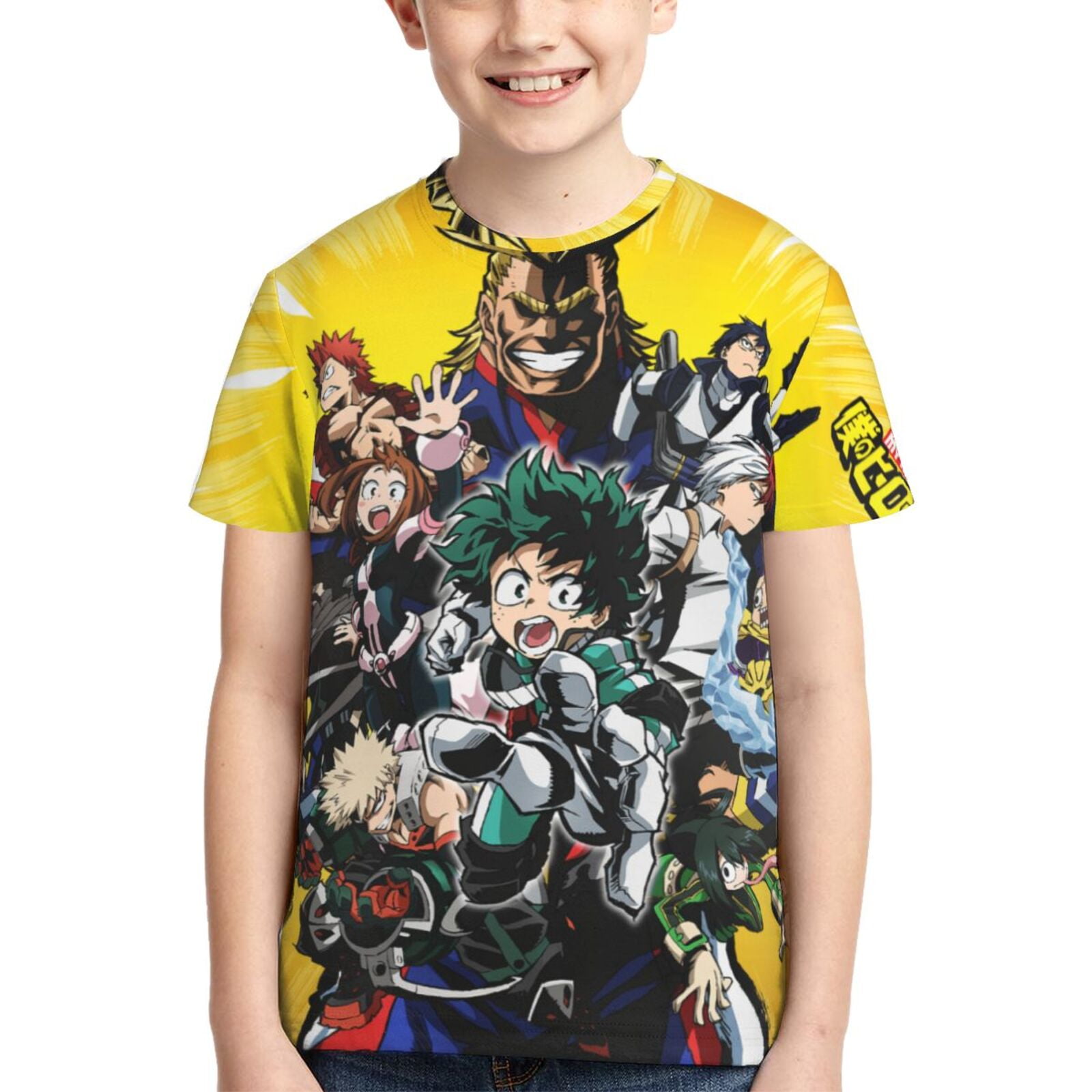 Boys Girls My Hero Academia Shirt Graphic T-Shirt Crewneck Short Sleeve ...