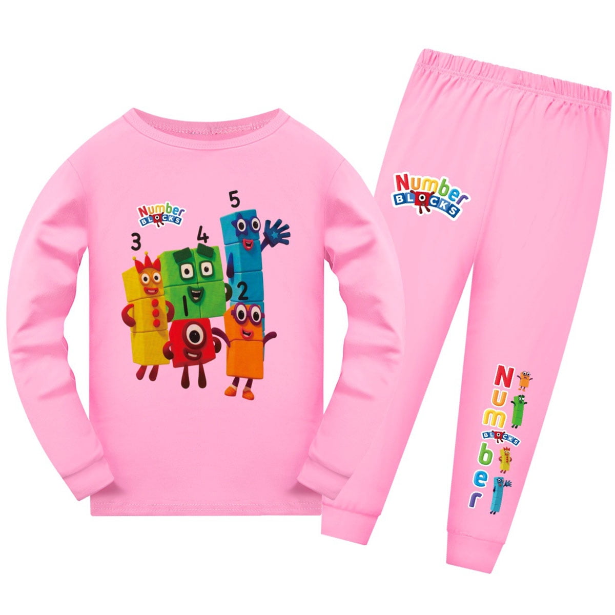 Boys Girls Number Block Anime Fans 2-Piece Cartoon Graphics Printed ...