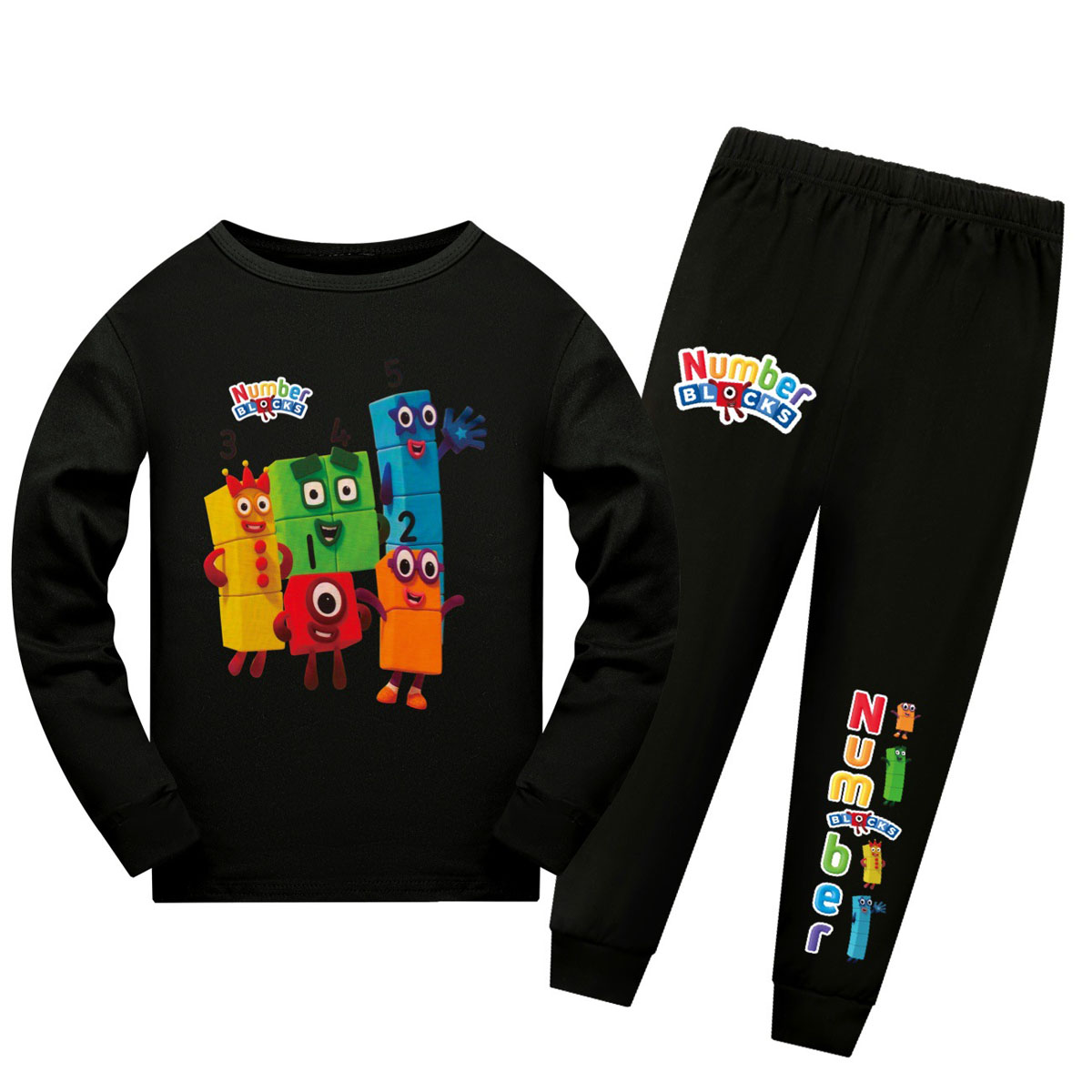 Boys Girls Number Block Anime Fans 2-Piece Cartoon Graphics Printed ...