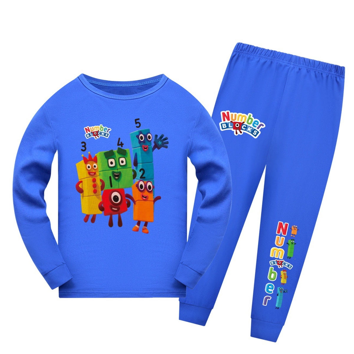 Boys Girls Number Block Anime Fans 2-Piece Cartoon Graphics Printed ...