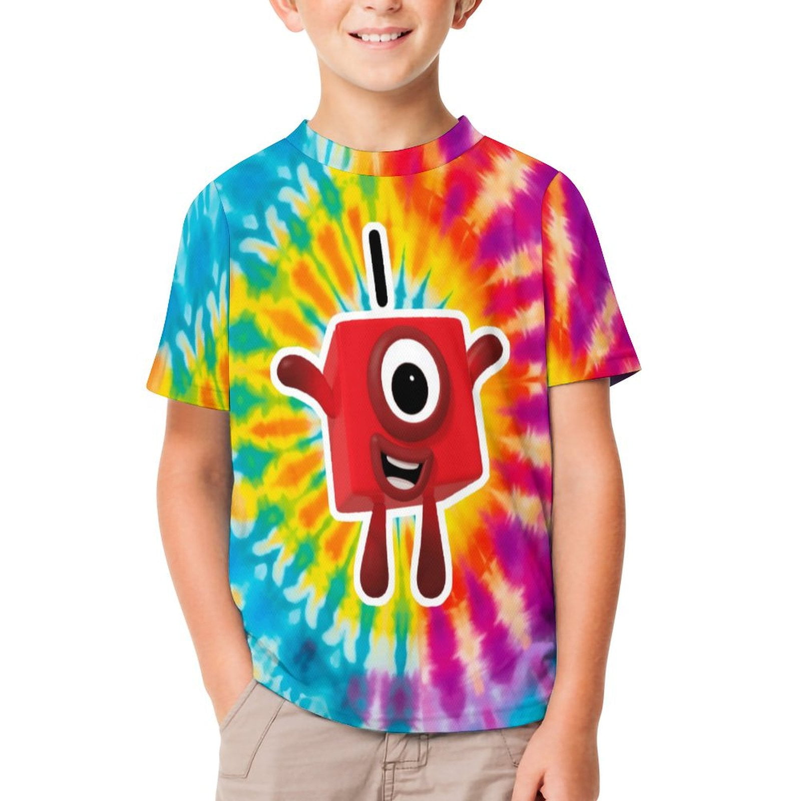 Boys Girls Number Cartoon Show Block T-Shirts 3D Graphic Shirts Kids ...