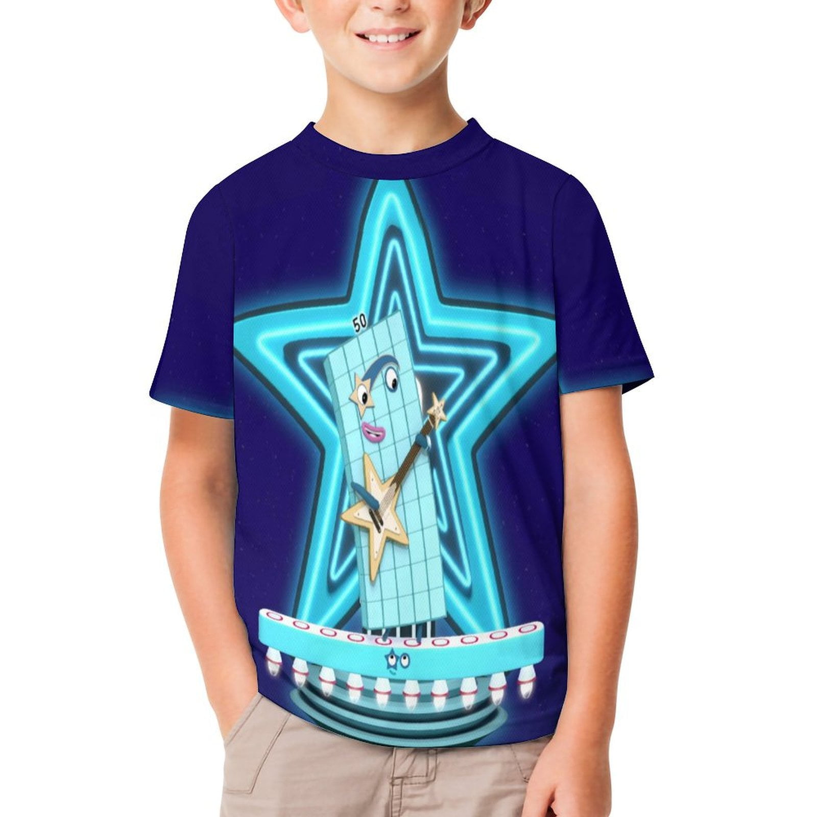 Boys Girls Number Cartoon Show Block T-Shirts 3D Graphic Shirts Kids ...