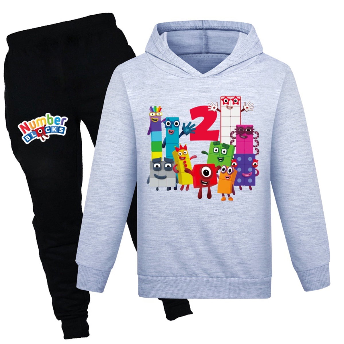 Boys Girls Numberblock Anime Cartoon Graphics Printed Costume Hoodies ...