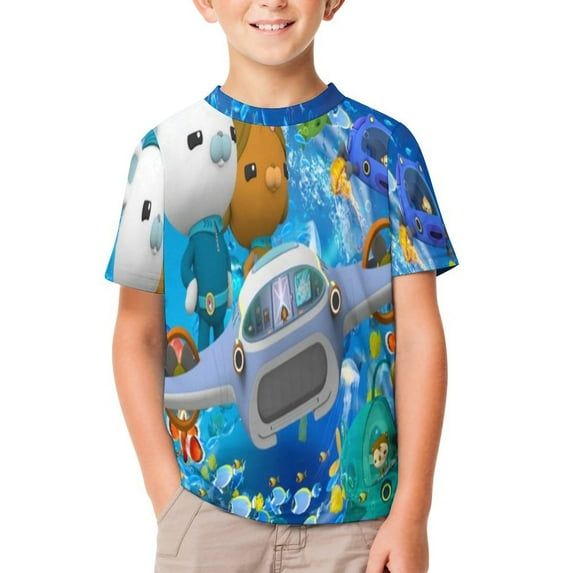 Boys Girls Octo-Naut T-Shirts 3D Graphic Shirts Kids Youth Short Sleeve ...