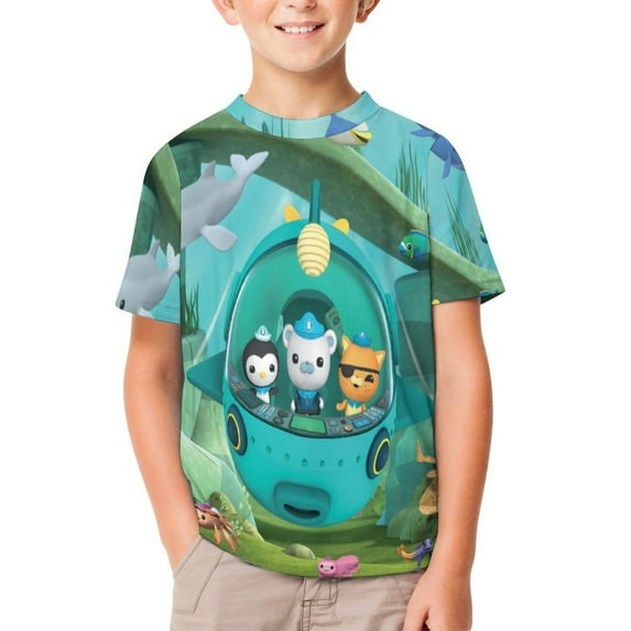 Boys Girls Octo-Naut T-Shirts 3D Graphic Shirts Kids Youth Short Sleeve ...