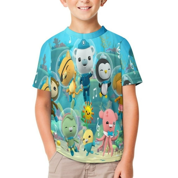 Boys Girls Octo-Naut T-Shirts 3D Graphic Shirts Kids Youth Short Sleeve ...