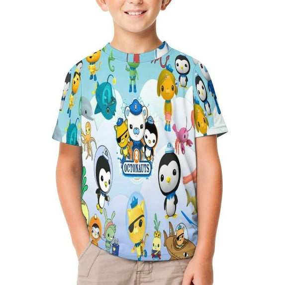 Boys Girls Octo-Naut T-Shirts 3D Graphic Shirts Kids Youth Short Sleeve ...