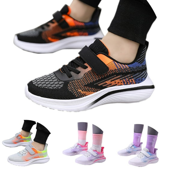 Boys Girls Older Kids Flyknit Mesh Lightweight Flyknit Sneakers ...