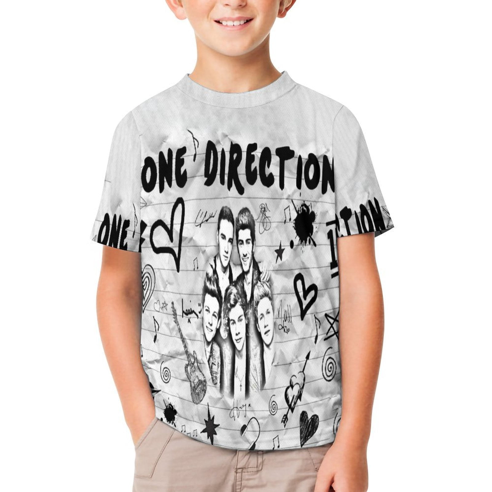 Boys Girls One Direc-,Ti0n T-Shirt Crewneck Short Sleeve Tee Shirt Tops ...