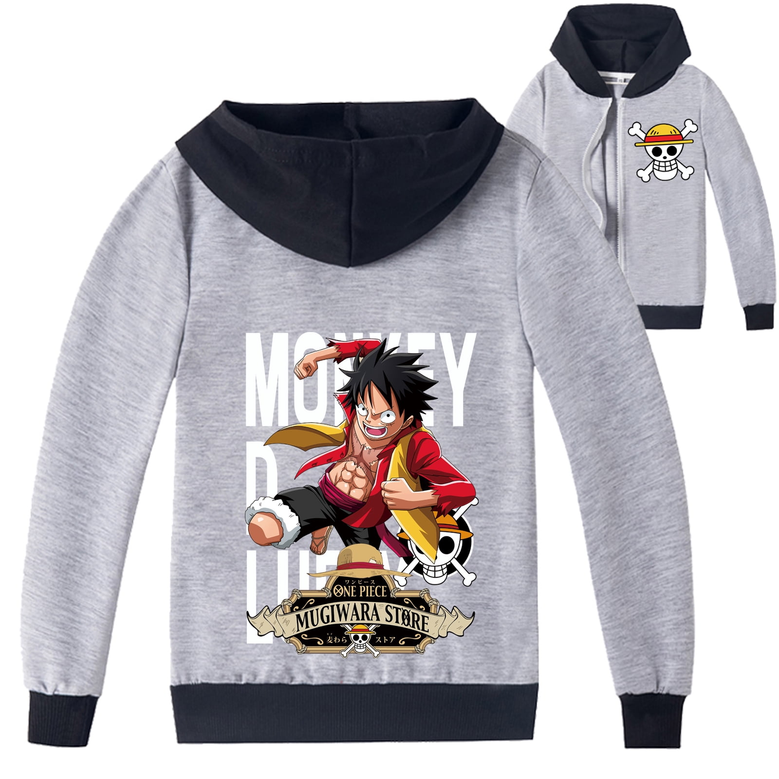 Boys & Girls One Piece Design Zippered Hooded Jacket, Ideal Outerwear ...
