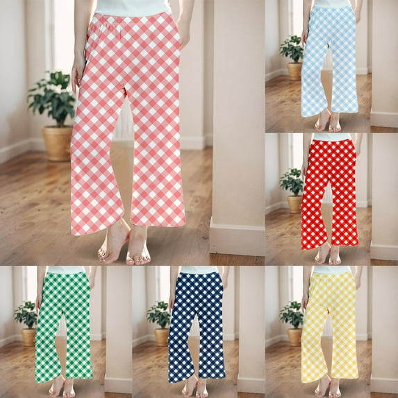 Boys Girls Pajamas Plaid Print Pajama Pants Long Bottoms ,Christmas ...