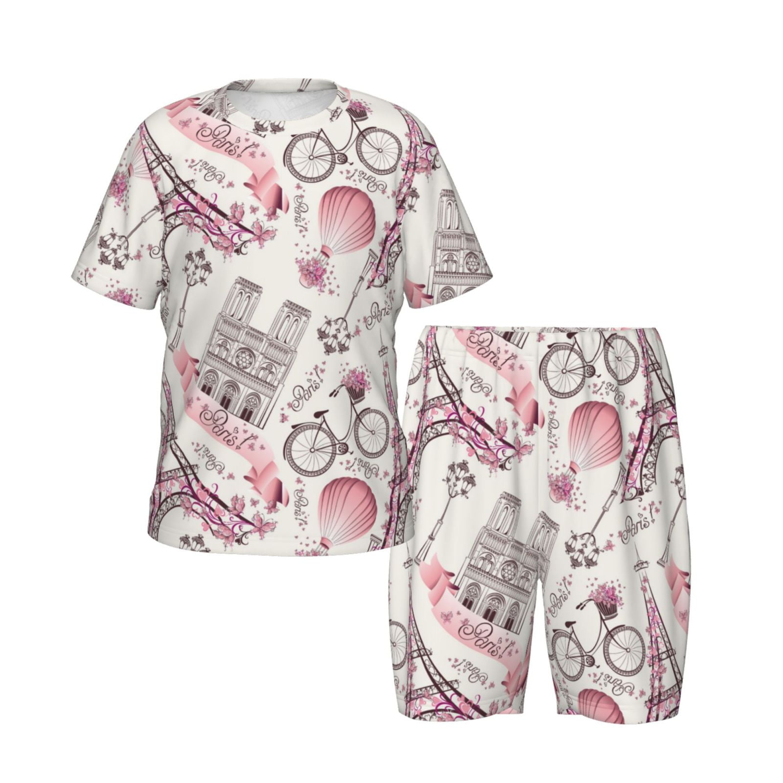 Boys Girls Pajamas Sets for Kids, Bike Pattern Artistic Toddler ...
