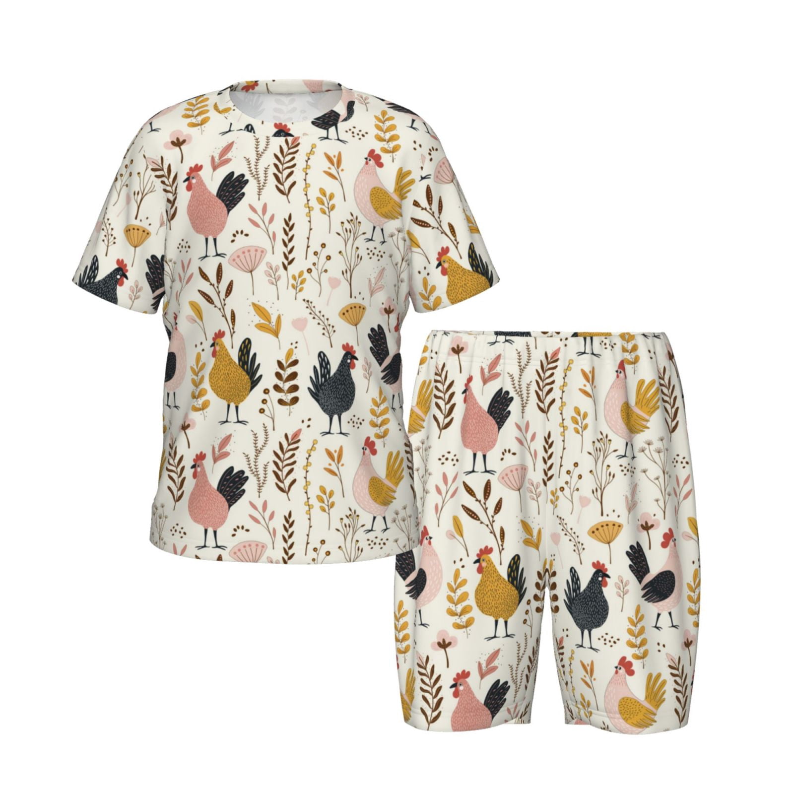 Boys Girls Pajamas Sets for Kids, Cartoon Chickens Toddler Sleepwear ...