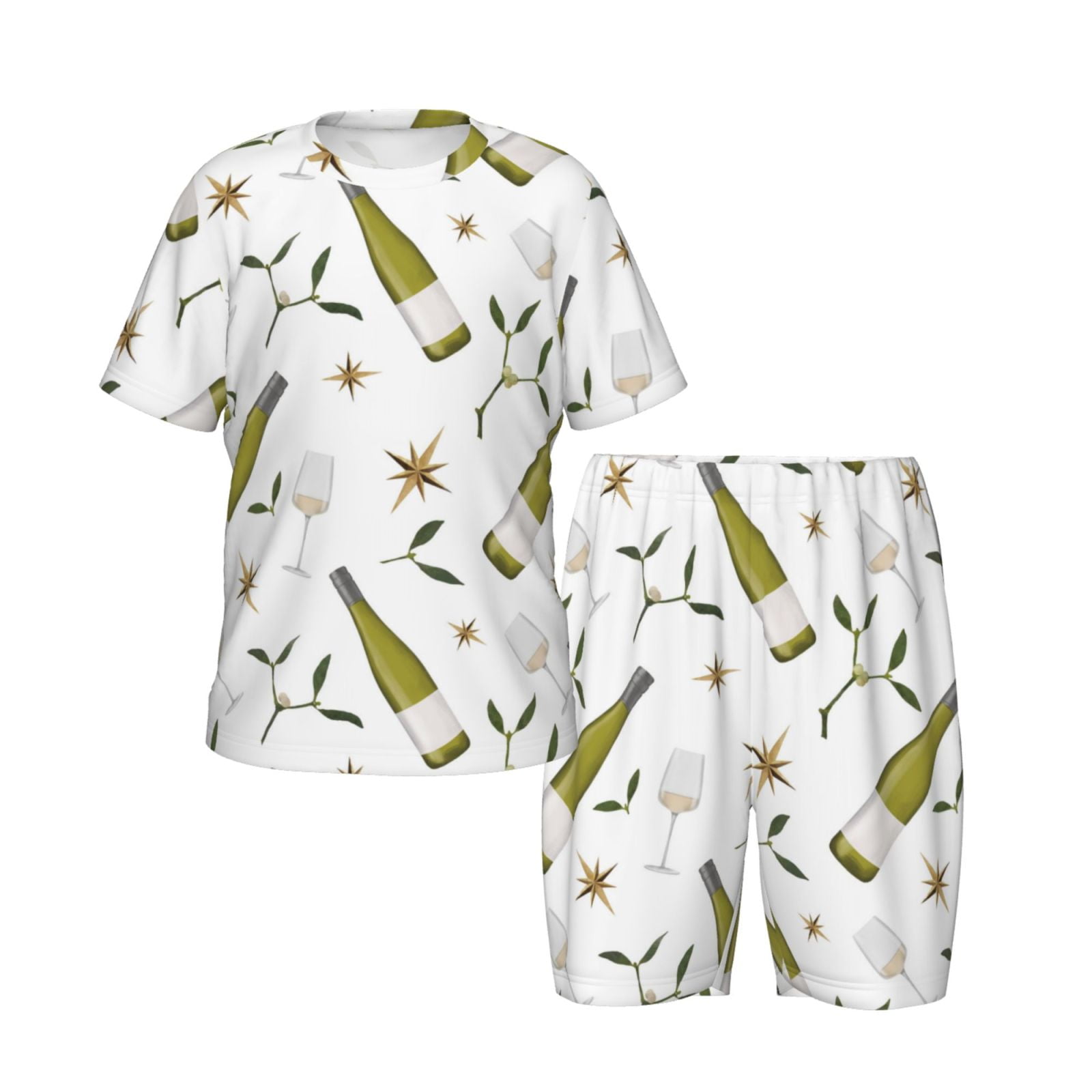 Boys Girls Pajamas Sets for Kids, Champagne Print Toddler Sleepwear ...