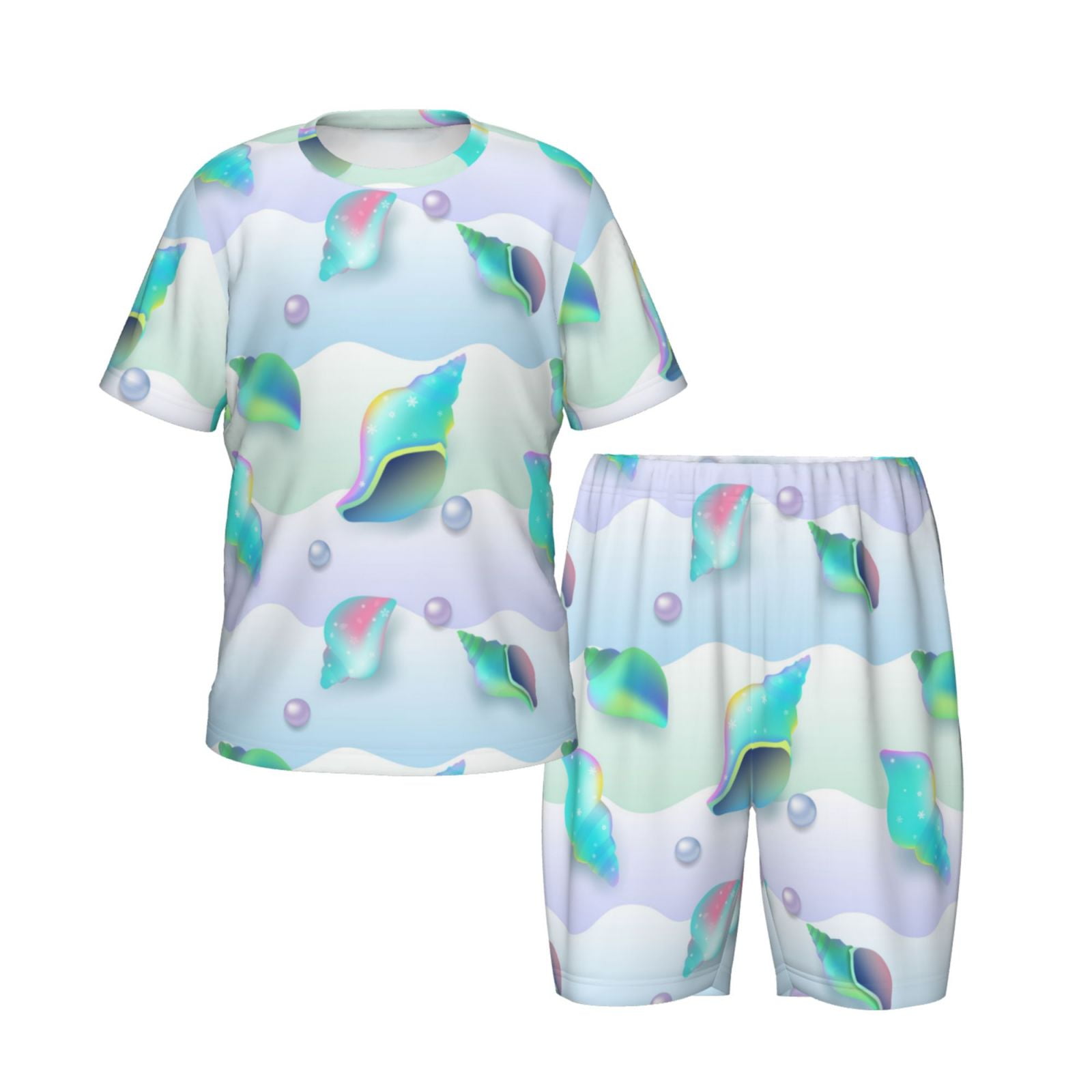 Boys Girls Pajamas Sets for Kids, Conch Shells Print No.9041 Toddler ...