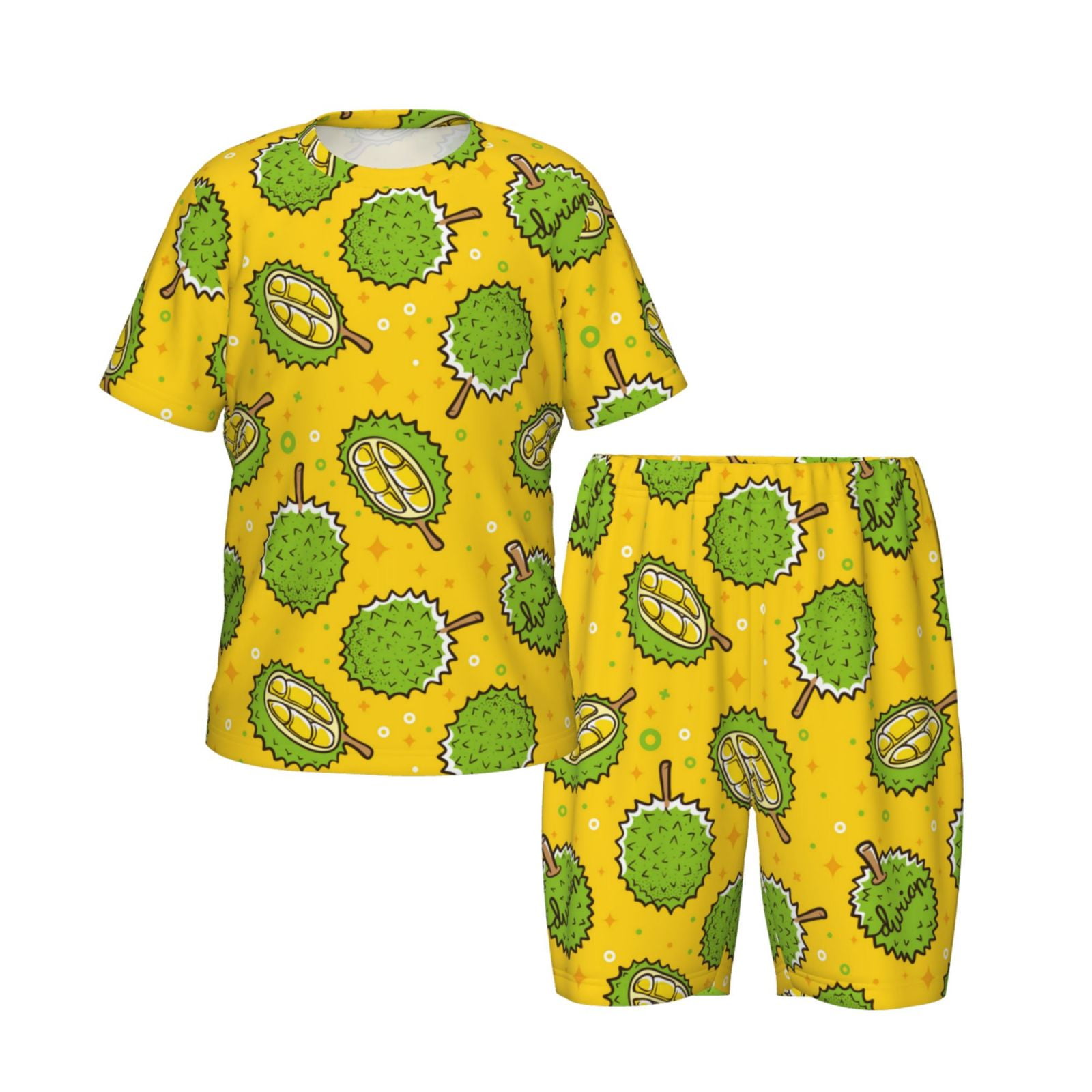 Boys Girls Pajamas Sets for Kids, Cute Durian Starry Sky Yellow Toddler ...