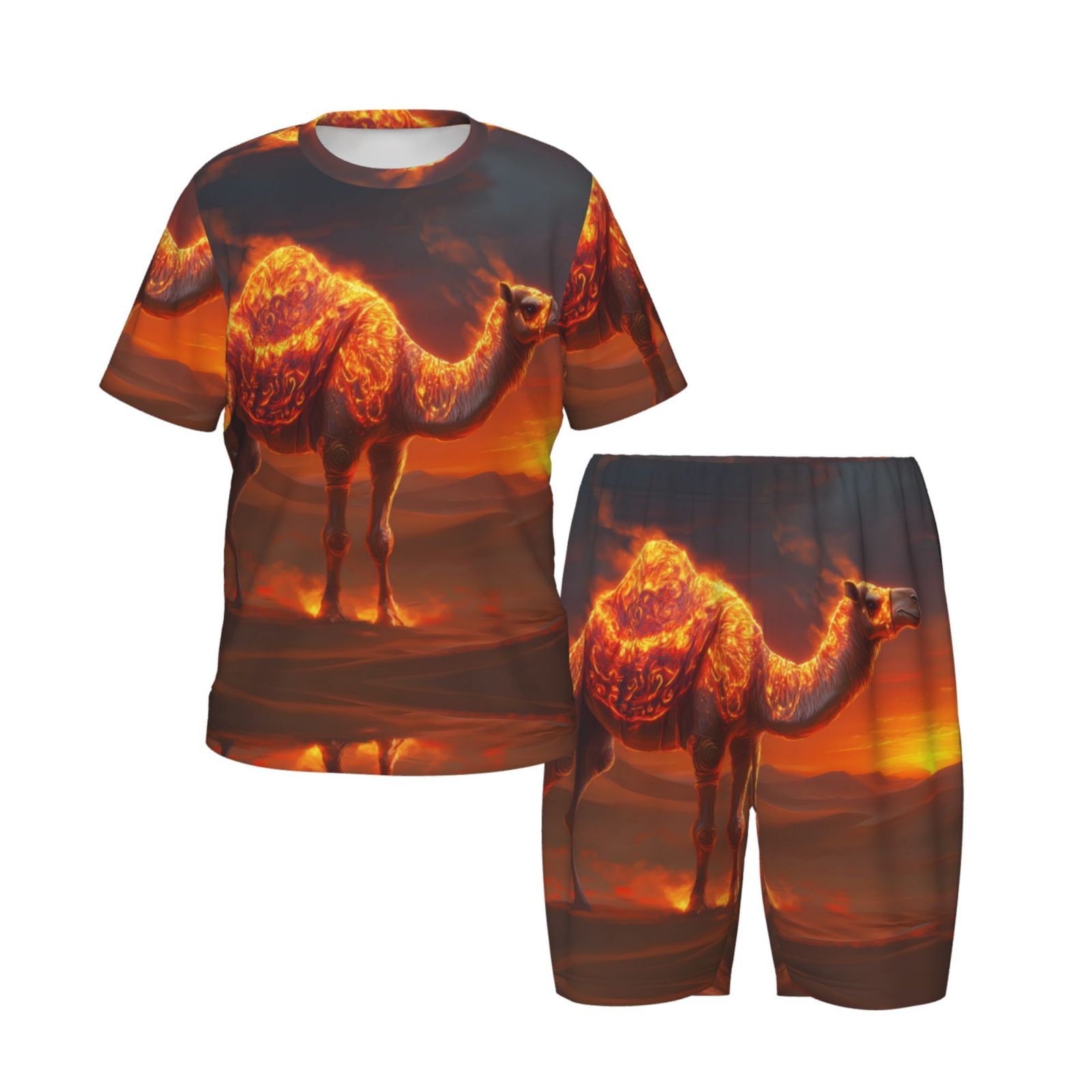 Boys Girls Pajamas Sets for Kids, Fiery Desert Camel Toddler Sleepwear ...