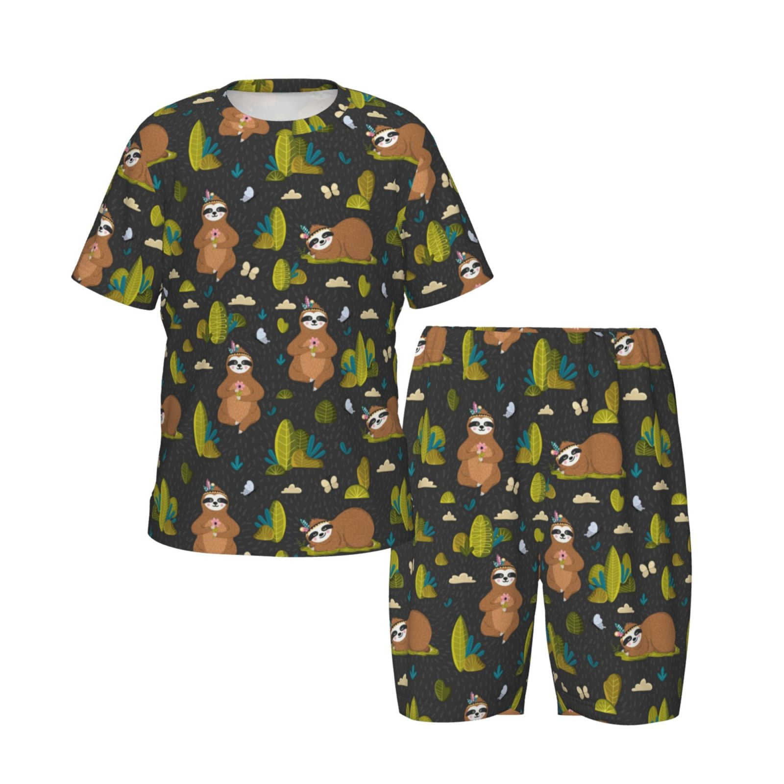 Boys Girls Pajamas Sets for Kids, Funny Sloths In The Forest Toddler ...
