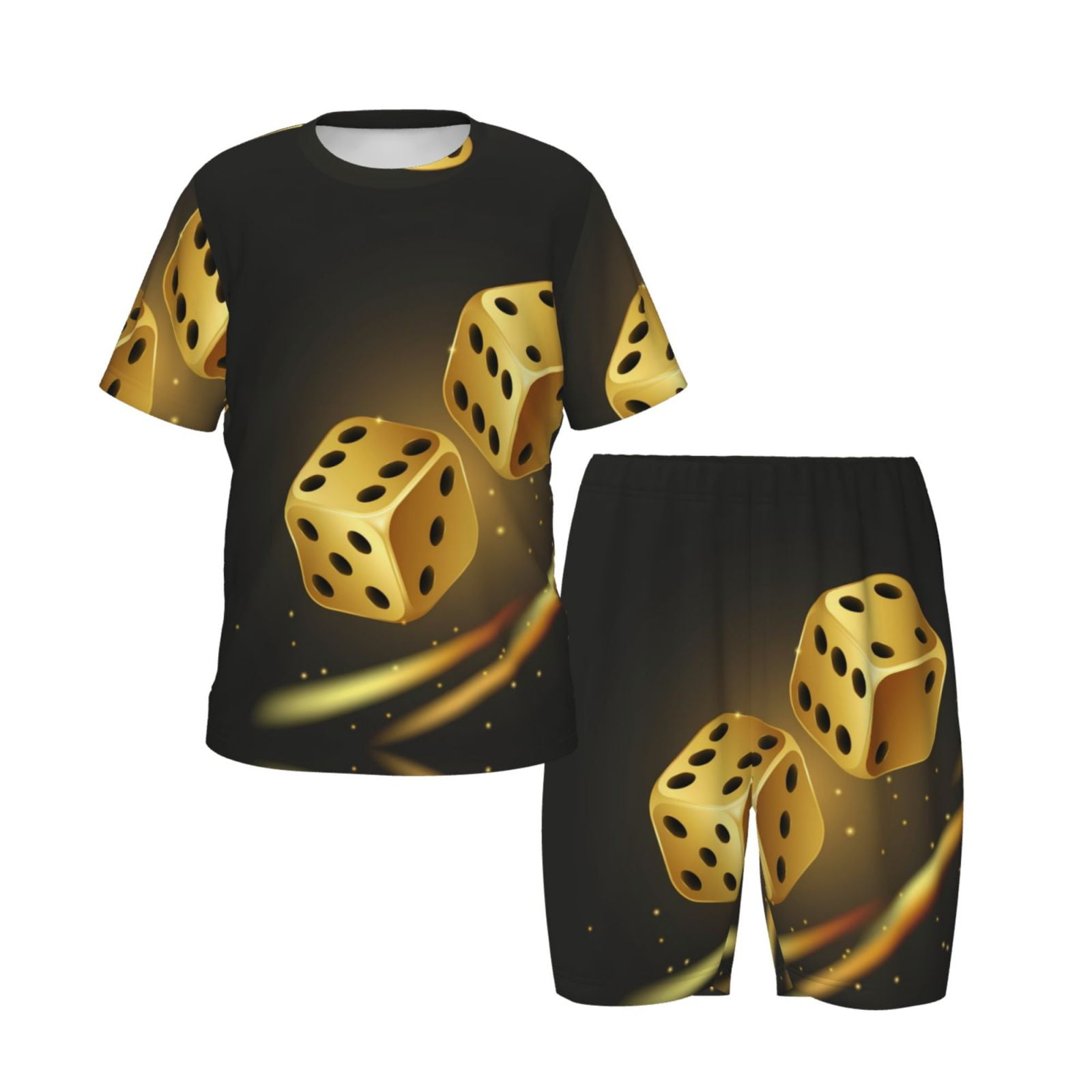 Boys Girls Pajamas Sets for Kids, Golden Dice Toddler Sleepwear Lounge ...