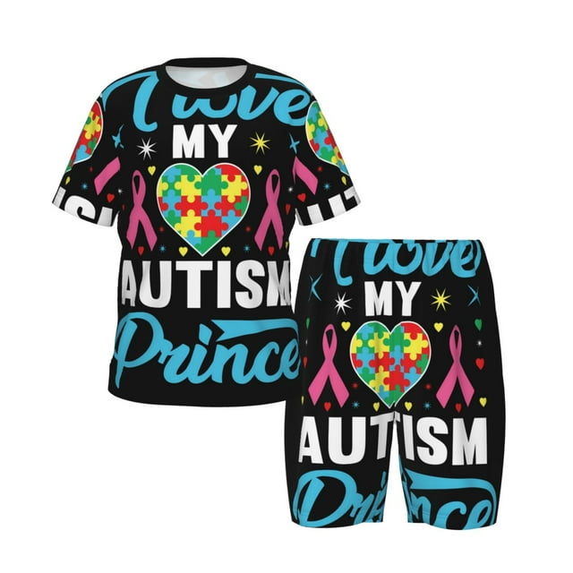 Boys Girls Pajamas Sets for Kids, I Love My Autism Toddler Sleepwear ...