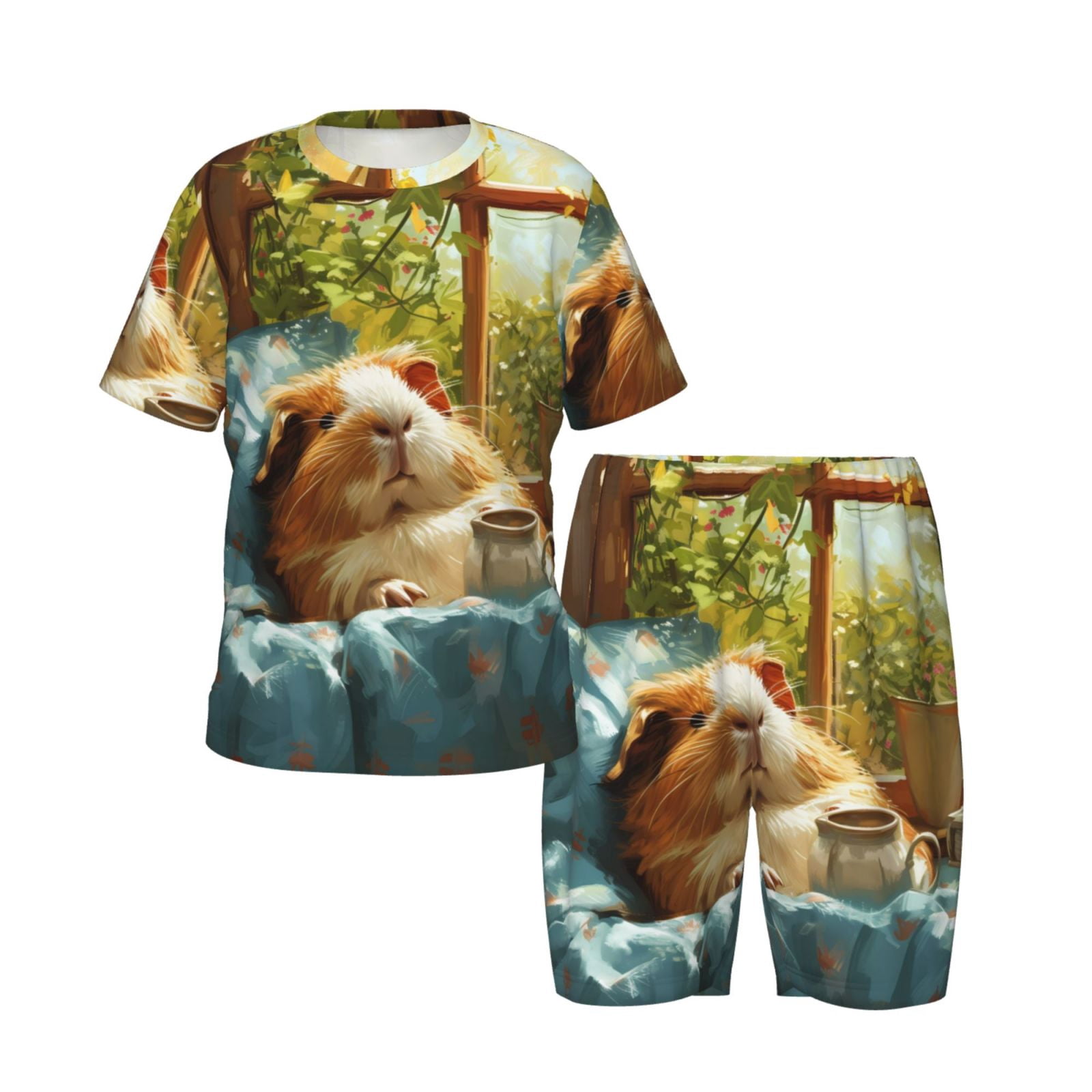 Boys Girls Pajamas Sets for Kids, Lazy Home Style Guinea Pig Toddler ...