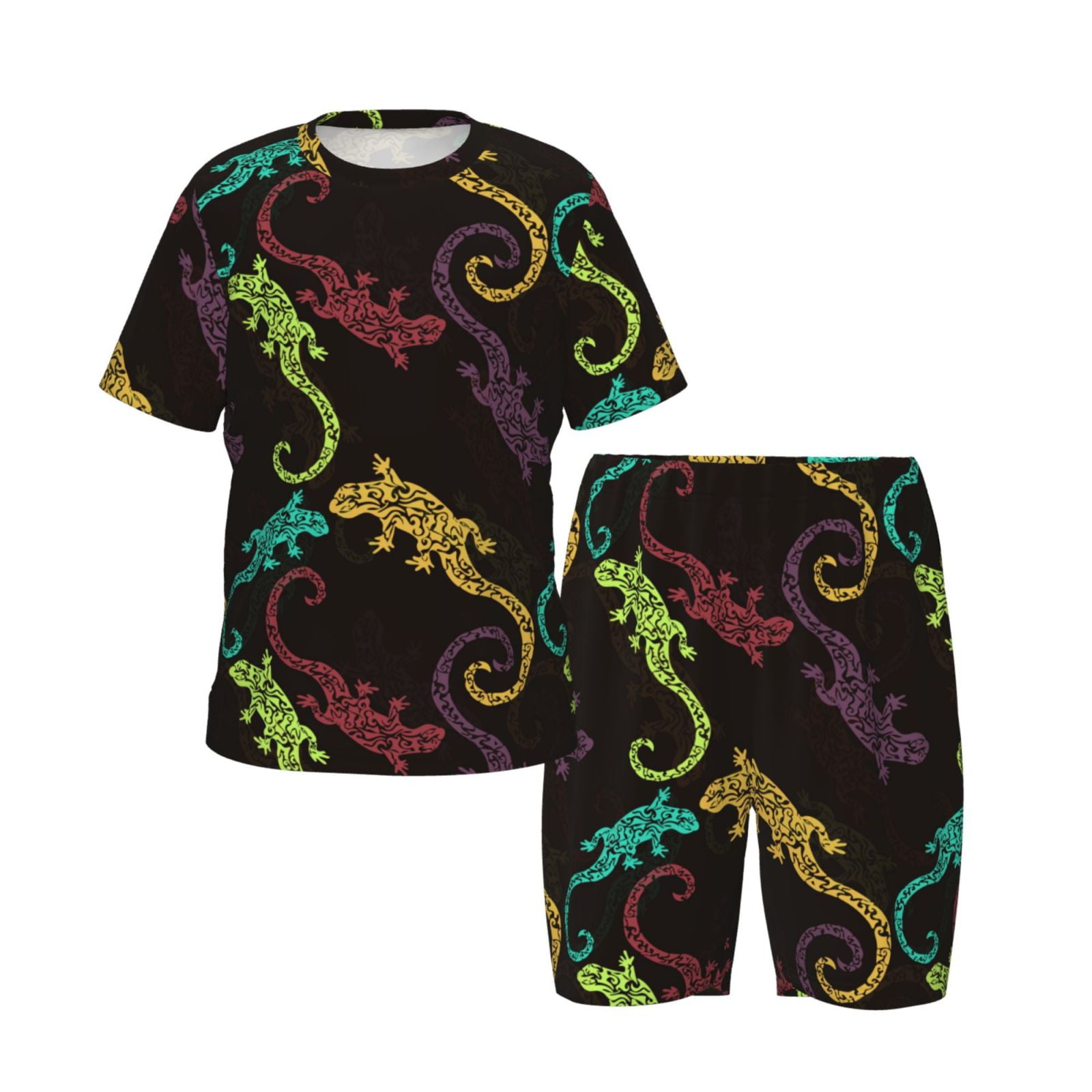 Boys Girls Pajamas Sets for Kids, Minimalist Color Gecko Lizard Toddler ...