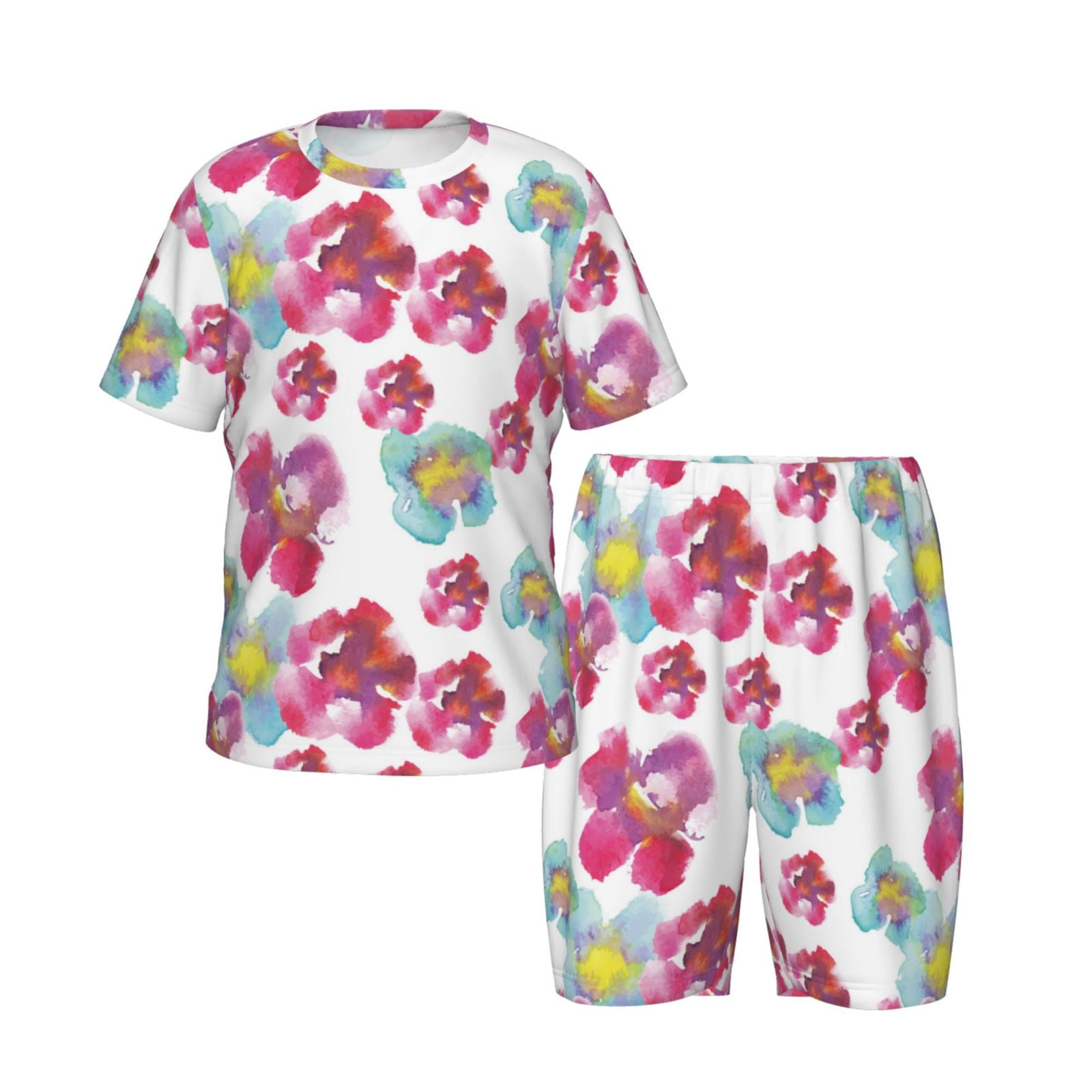 Boys Girls Pajamas Sets for Kids, Pink watercolor flowers Toddler ...