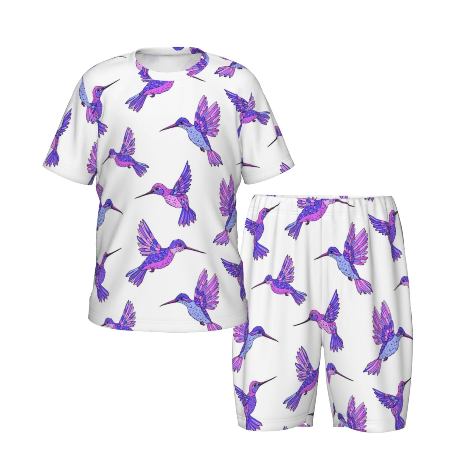 Boys Girls Pajamas Sets for Kids, Purple Hummingbird Toddler Sleepwear ...