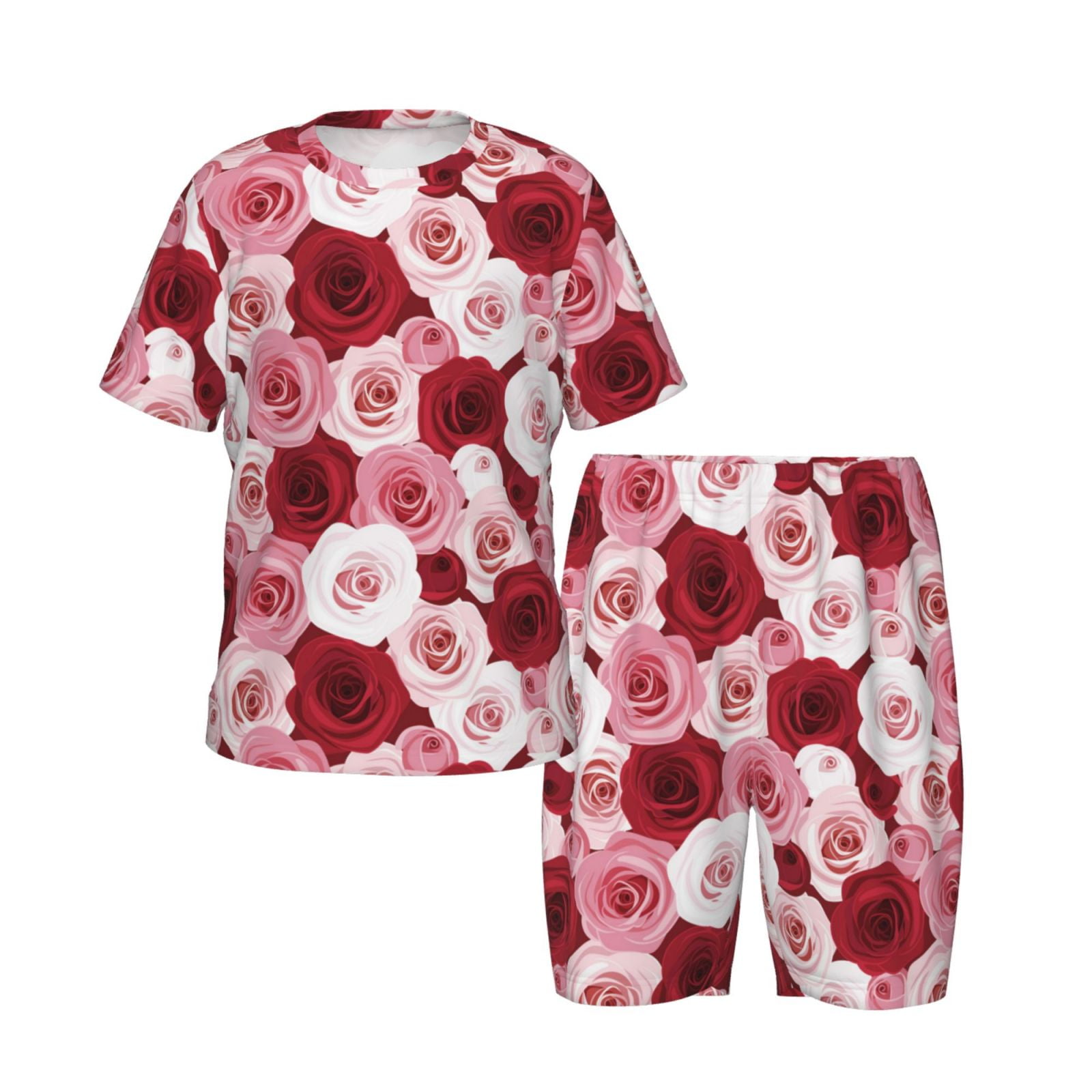 Boys Girls Pajamas Sets for Kids, colorful roses pink Toddler Sleepwear ...