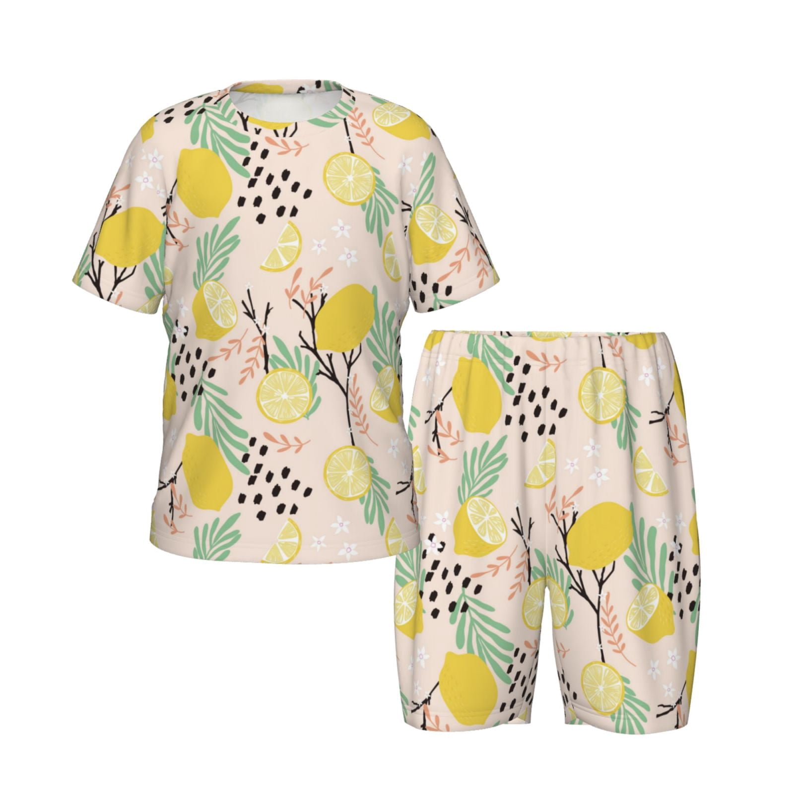Boys Girls Pajamas Sets for Kids, lemon leaves Toddler Sleepwear Lounge ...
