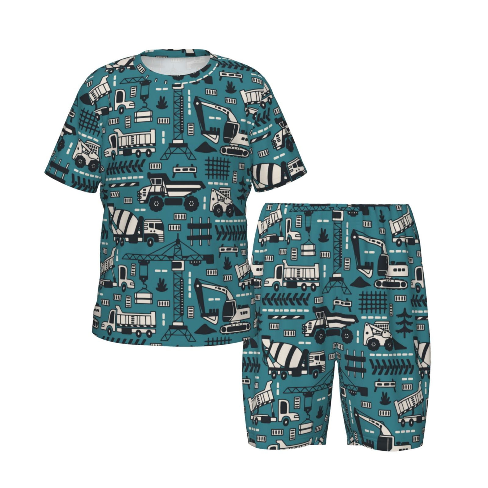 Boys Girls Pajamas Sets for Kids, modern excavator Toddler Sleepwear ...