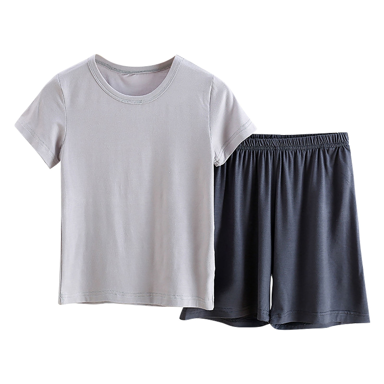 Boys Girls Pajamas Shorts Sets Comfort Modal Summer Sleewear Short Sleeve Shirt Bottoms Soft 2 ...